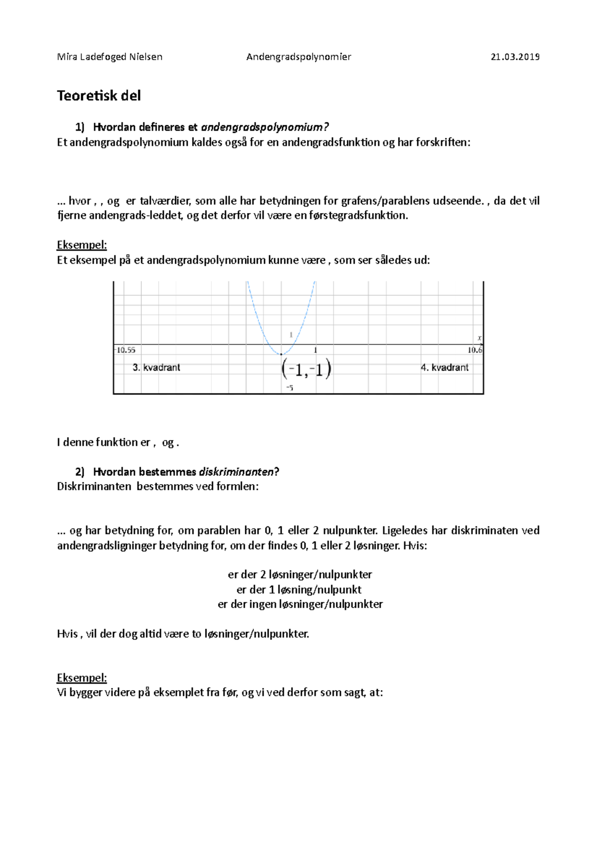 EO - andengradspolunomium - Teoretisk del Hvordan defineres et ...