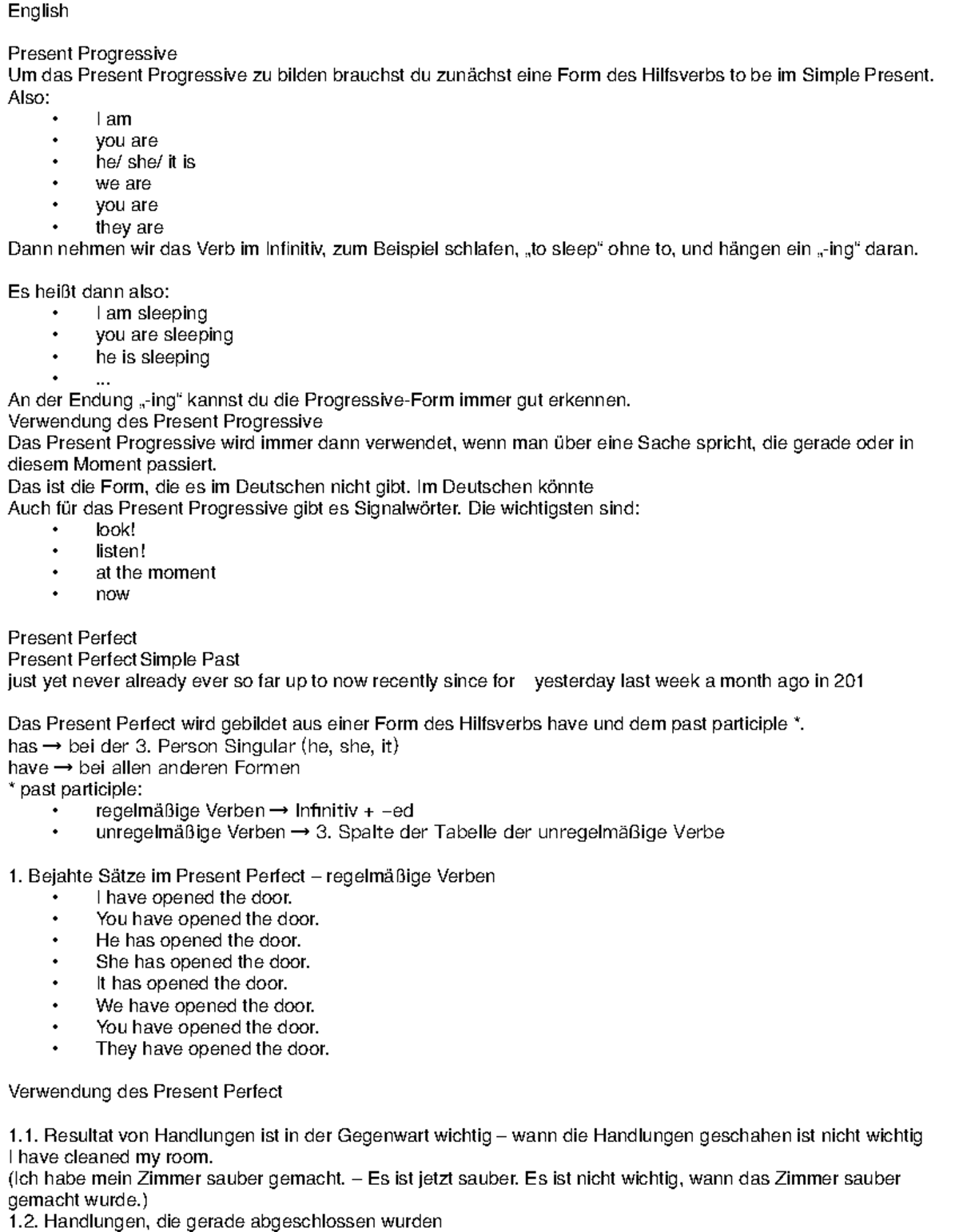 PDF-Dokument - English Present Progressive Um das Present Progressive ...