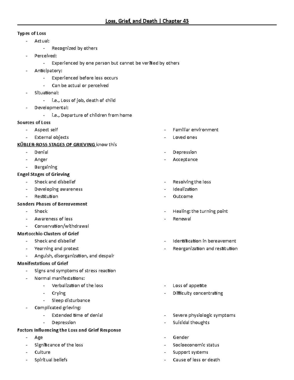 Loss, Grief, and Death Chapter 43 - Loss, Grief, and Death | Chapter 43 ...