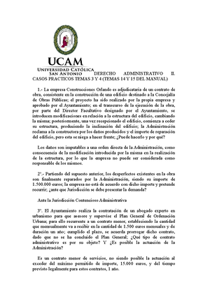 Casos Practicos Resueltos TEMA 9 - DERECHO ADMINISTRATIVO II. CASOS ...
