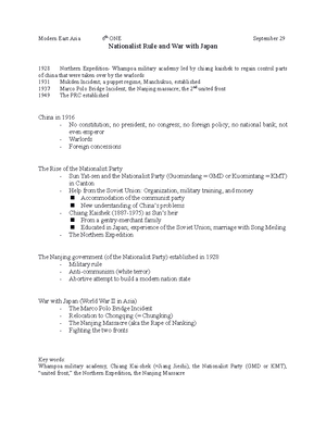 Modern East Asia China after Mao-handout - Modern East Asia 8 TH ONE ...