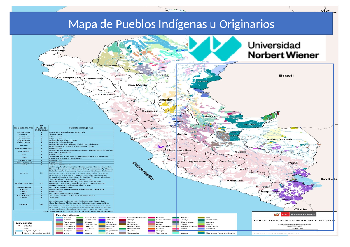 “Mapa de los pueblos indígenas y originarios del Perú” part 3 - Mapa de ...