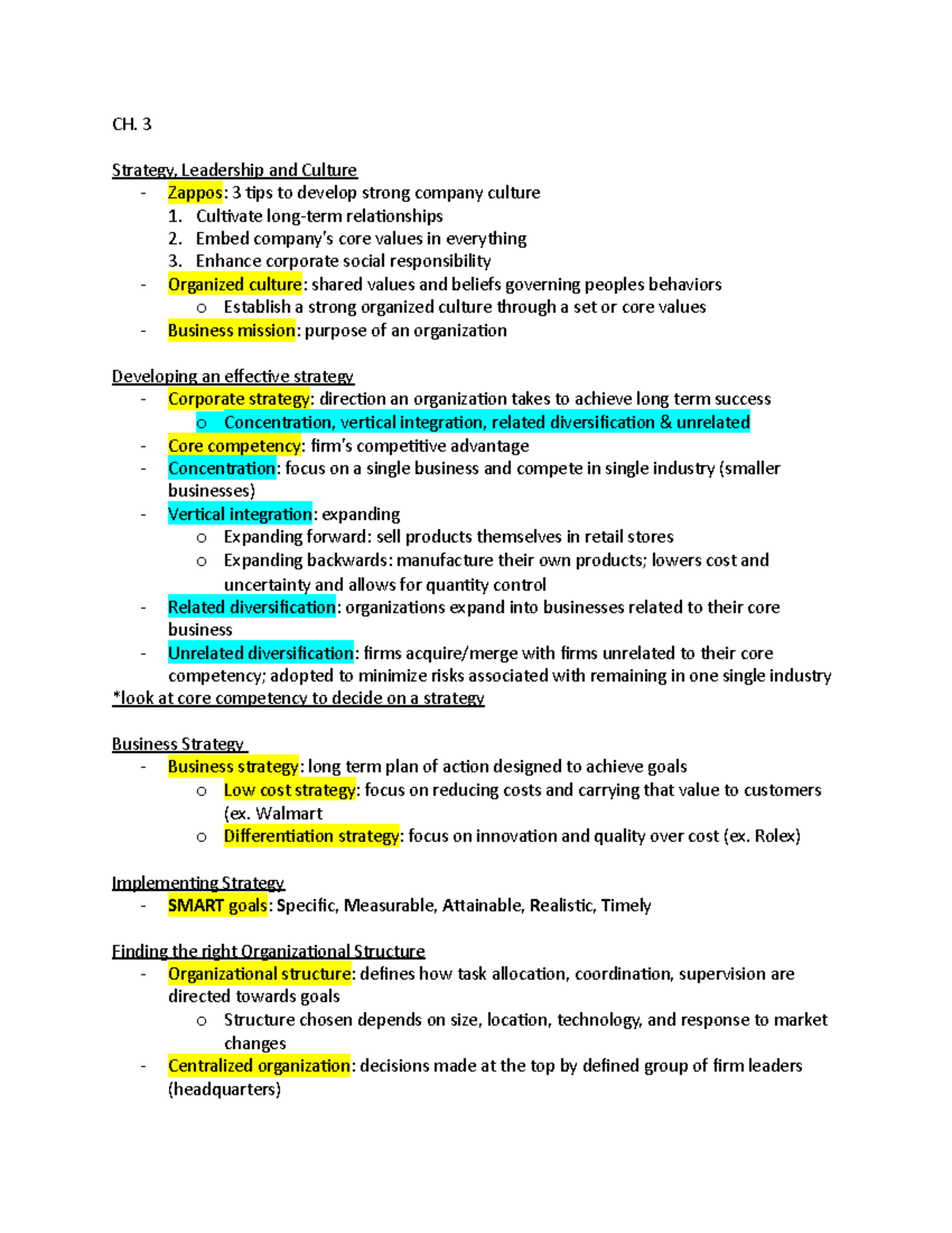 BUS 101 CH - Introduction to Global Business textbook notes chapter 3 ...