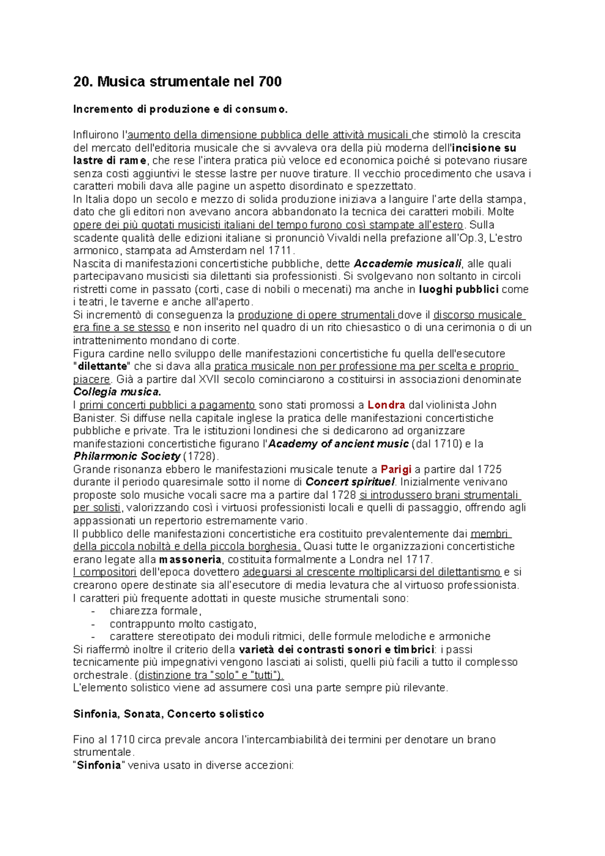 20.0 Musica strumentale nel 700 - 20. Musica strumentale nel 700 ...