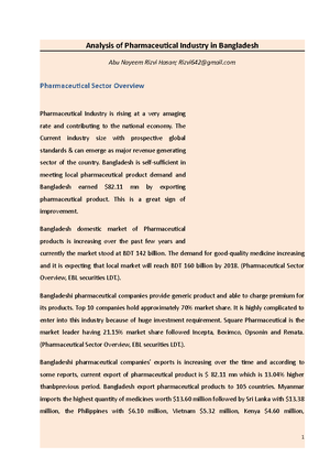 In Plant Training Report On Alco Pharma - Report 2015 ACKNOWLEDGEMENT ...