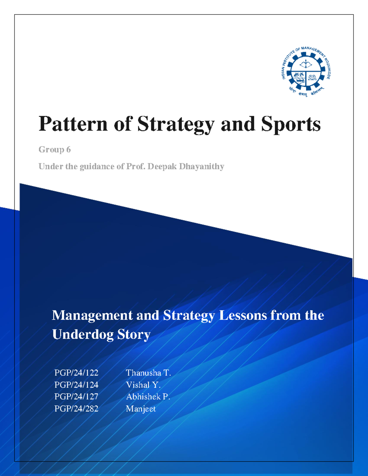 Group 6 Term Paper POSS - Final project report for POSS - Pattern of ...