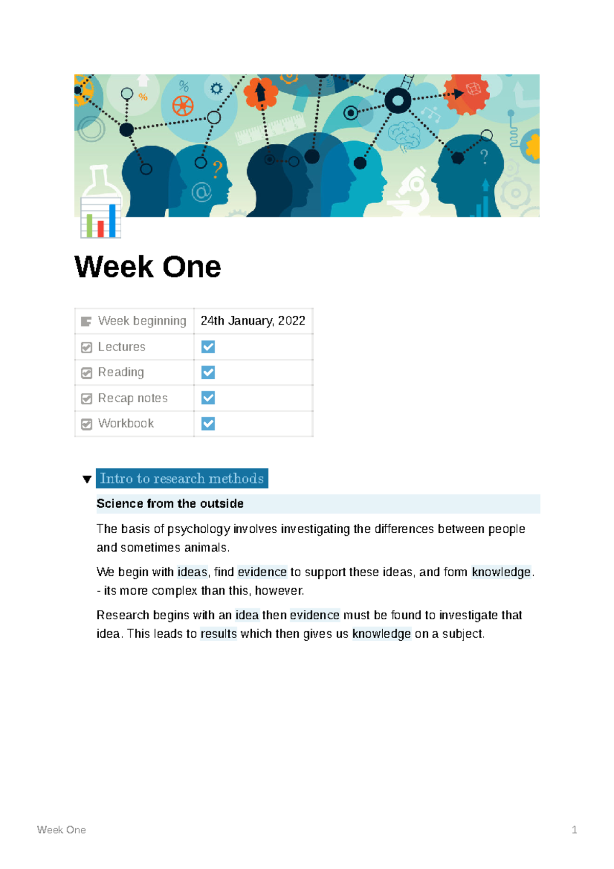 Intro to research methods - 📊 Week One Week beginning 24th January ...