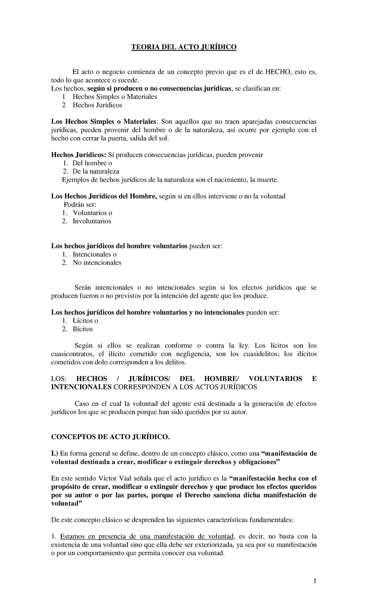 Teoria del Acto Jurídico. Tutorias - TEORIA DEL ACTO JURÍDICO El acto o ...
