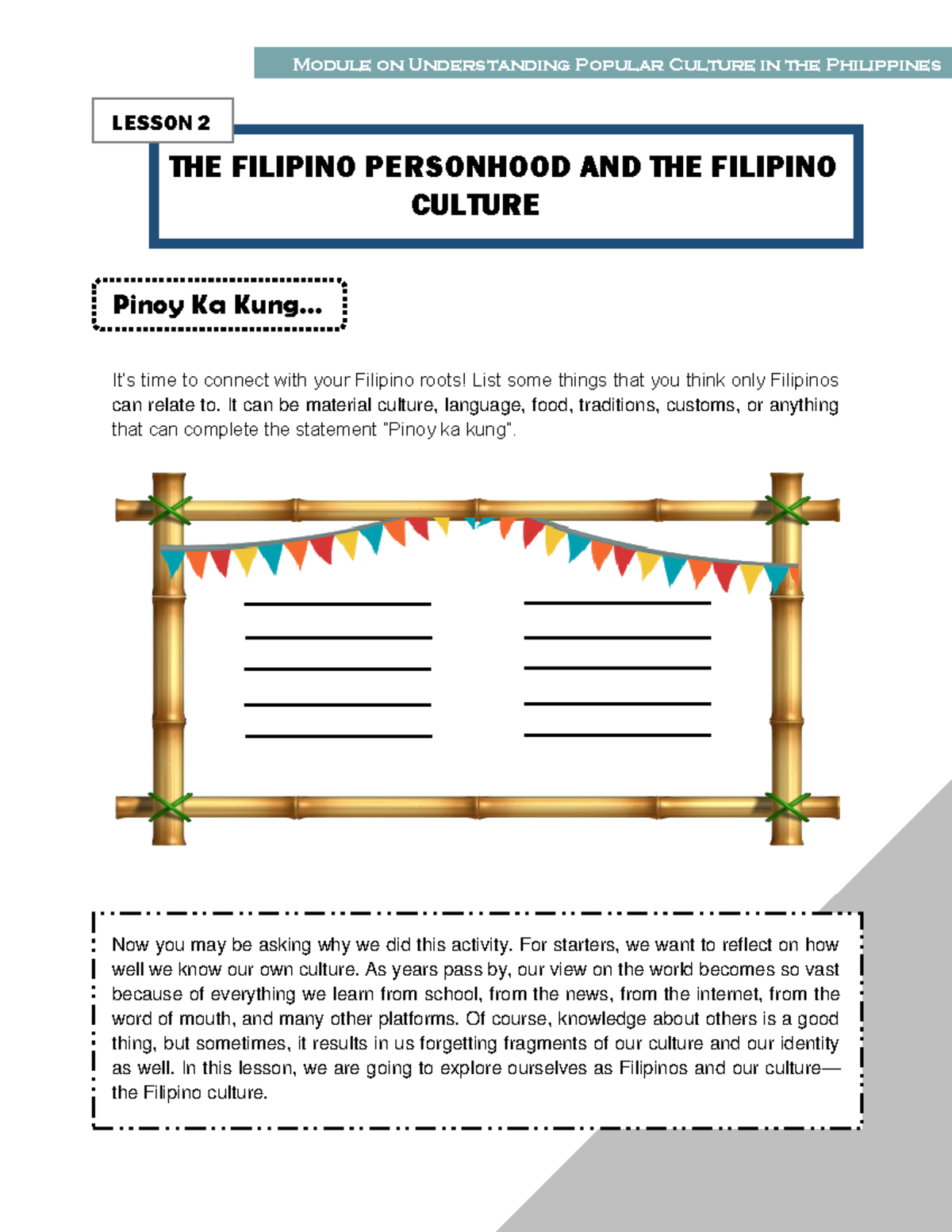 Philippine-Pop-Culture Unit-3 (Personhood) - LESSON 2 THE FILIPINO ...