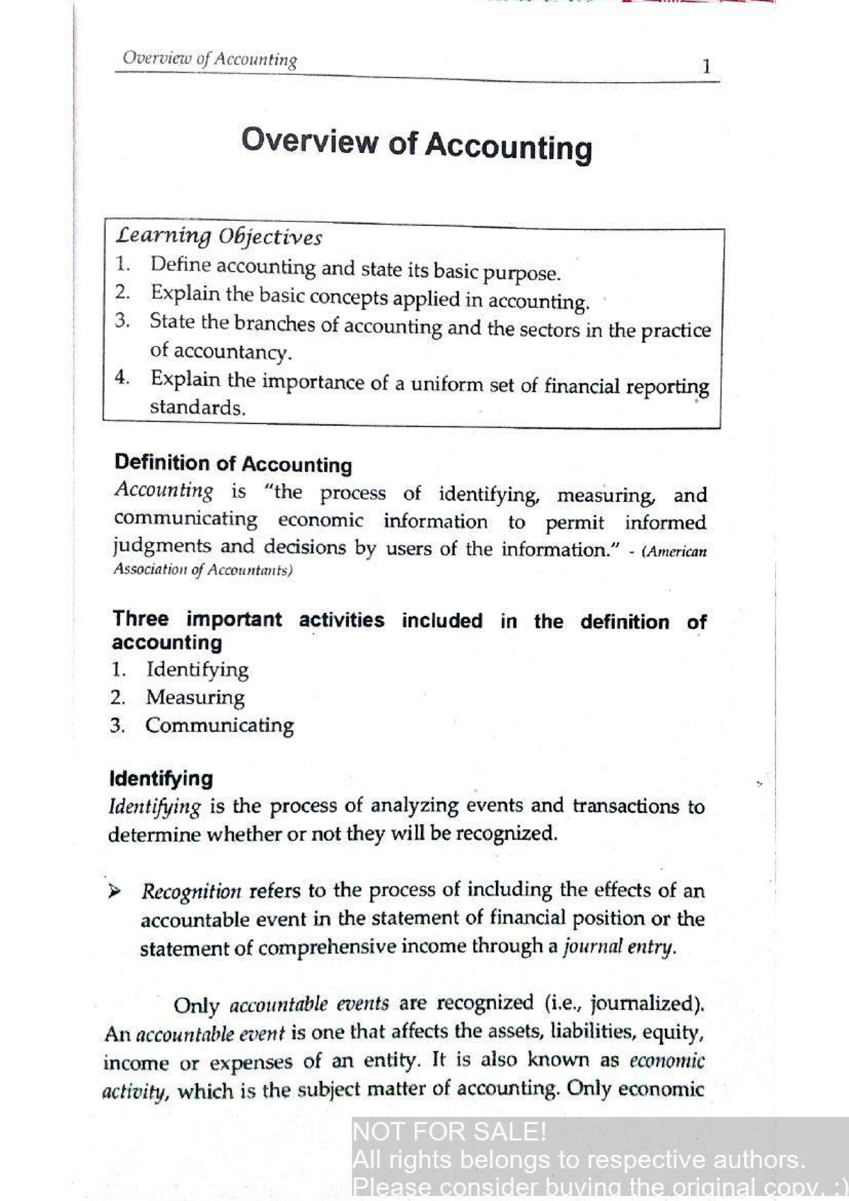 1 Overview of Accounting - BS Accountancy - Studocu
