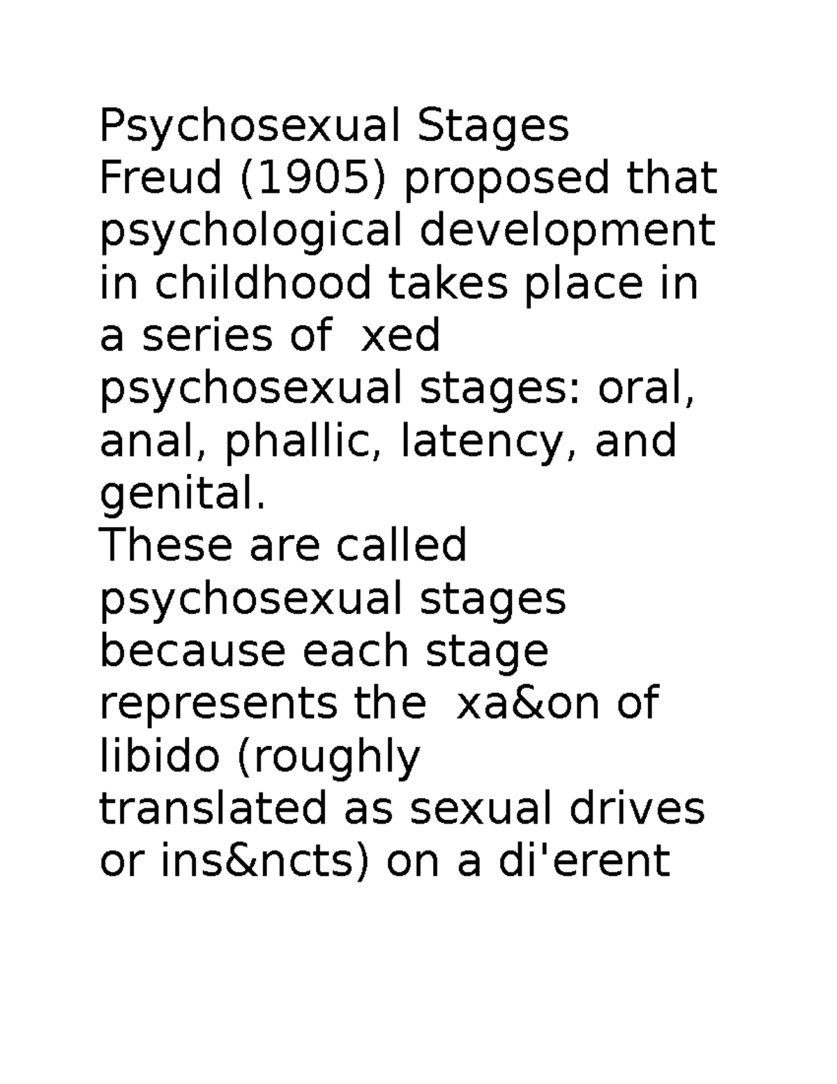 Psychosexual Stages Of Development Of Sigmund Freud Psychosexual