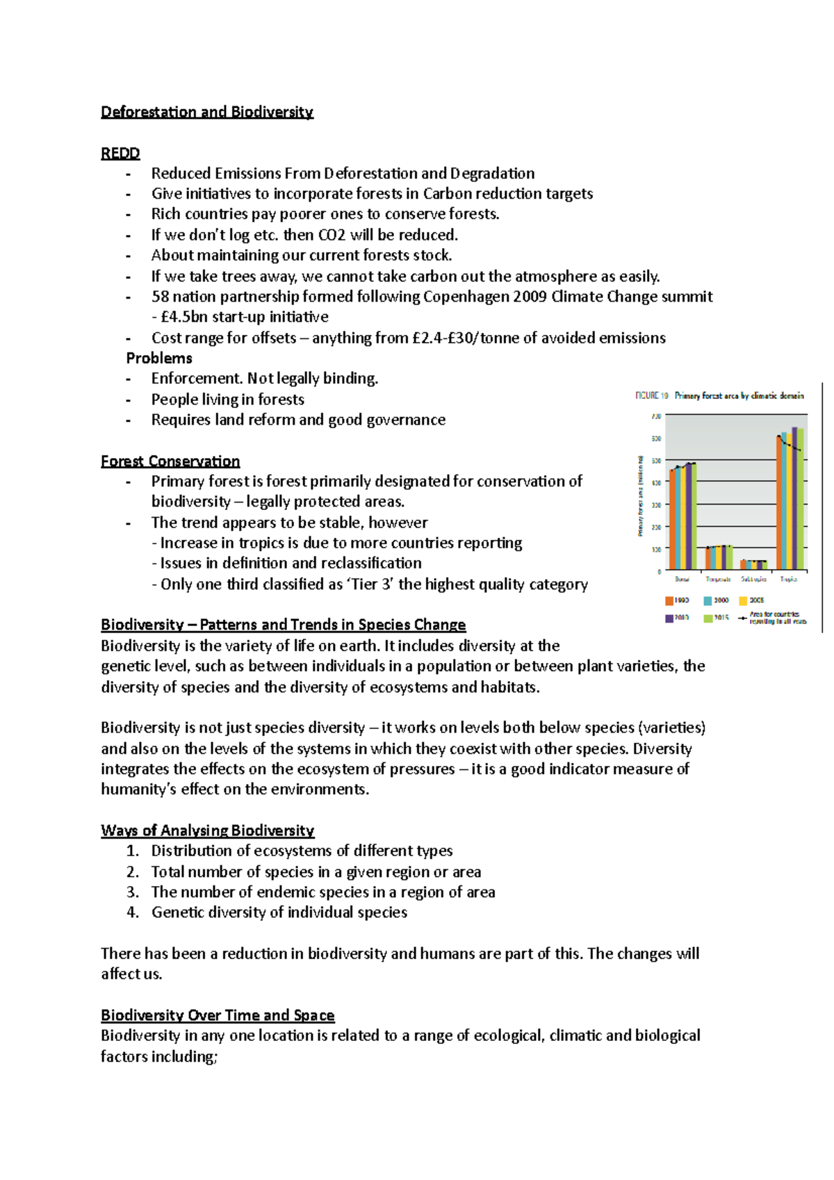 Deforestation and Biodiversity - Deforestation and Biodiversity REDD ...