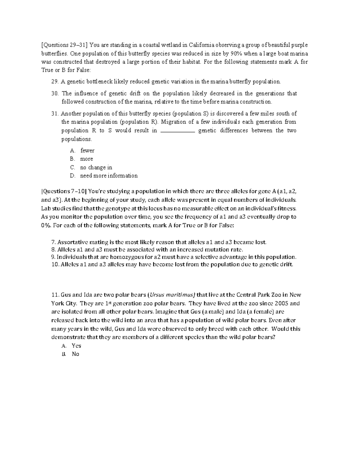 Practice midterm questions MTII - [Questions 29– 31 ] You are standing ...