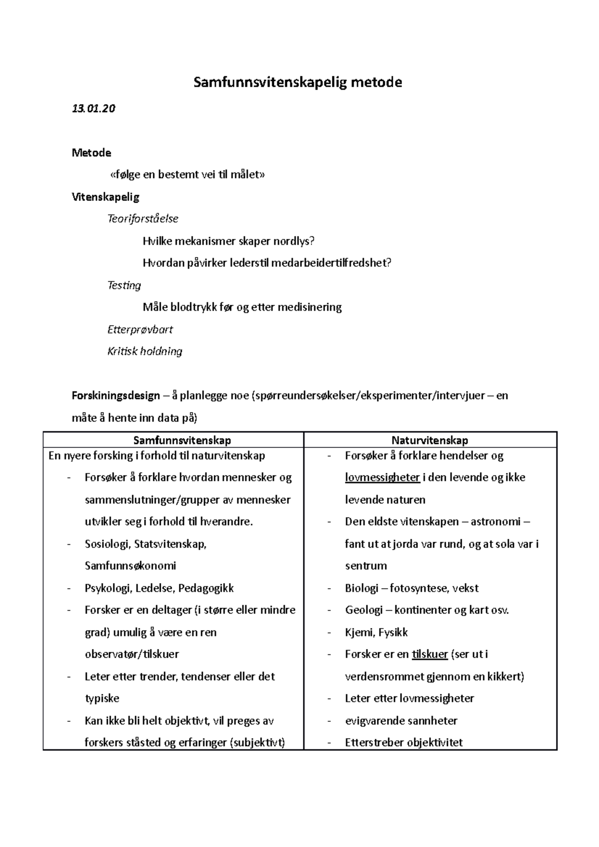 Samfunnsvitenskapelig metode øvingsmaterialet - Samfunnsvitenskapelig metode 13. Metode «følge ...