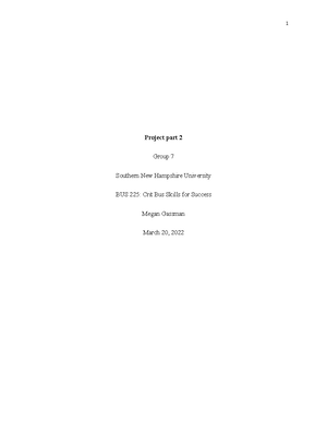 BUS225 Module 6 Assignment - 1 Module Six Assignment Breanna Ayard ...