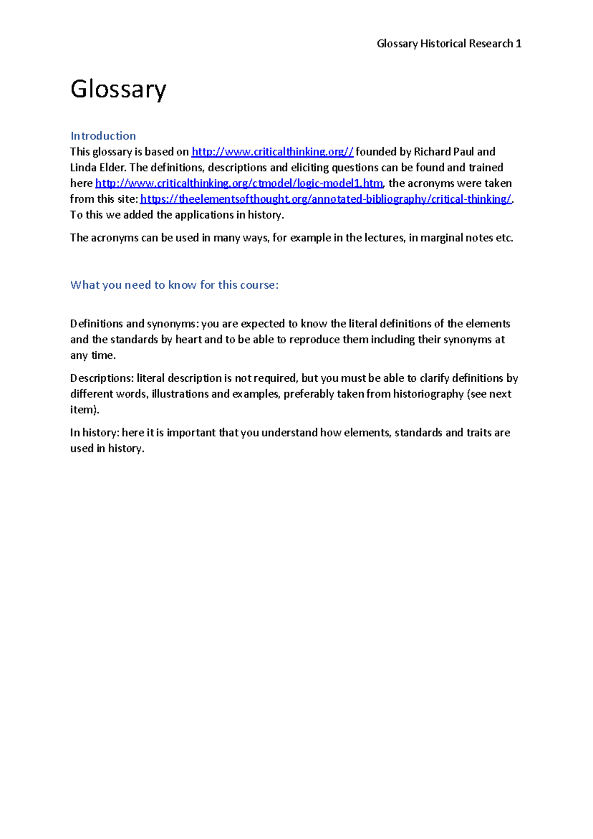 Glossary ENG DEF - Glossarium Theorie III - Glossary Introduction This ...