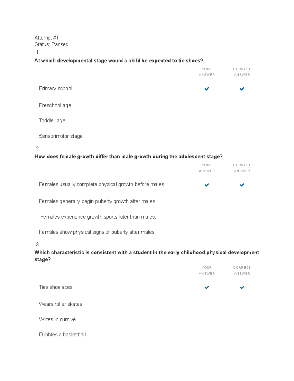 Untitled document - pre assessment - Attempt #1Status: Passed 1. At ...