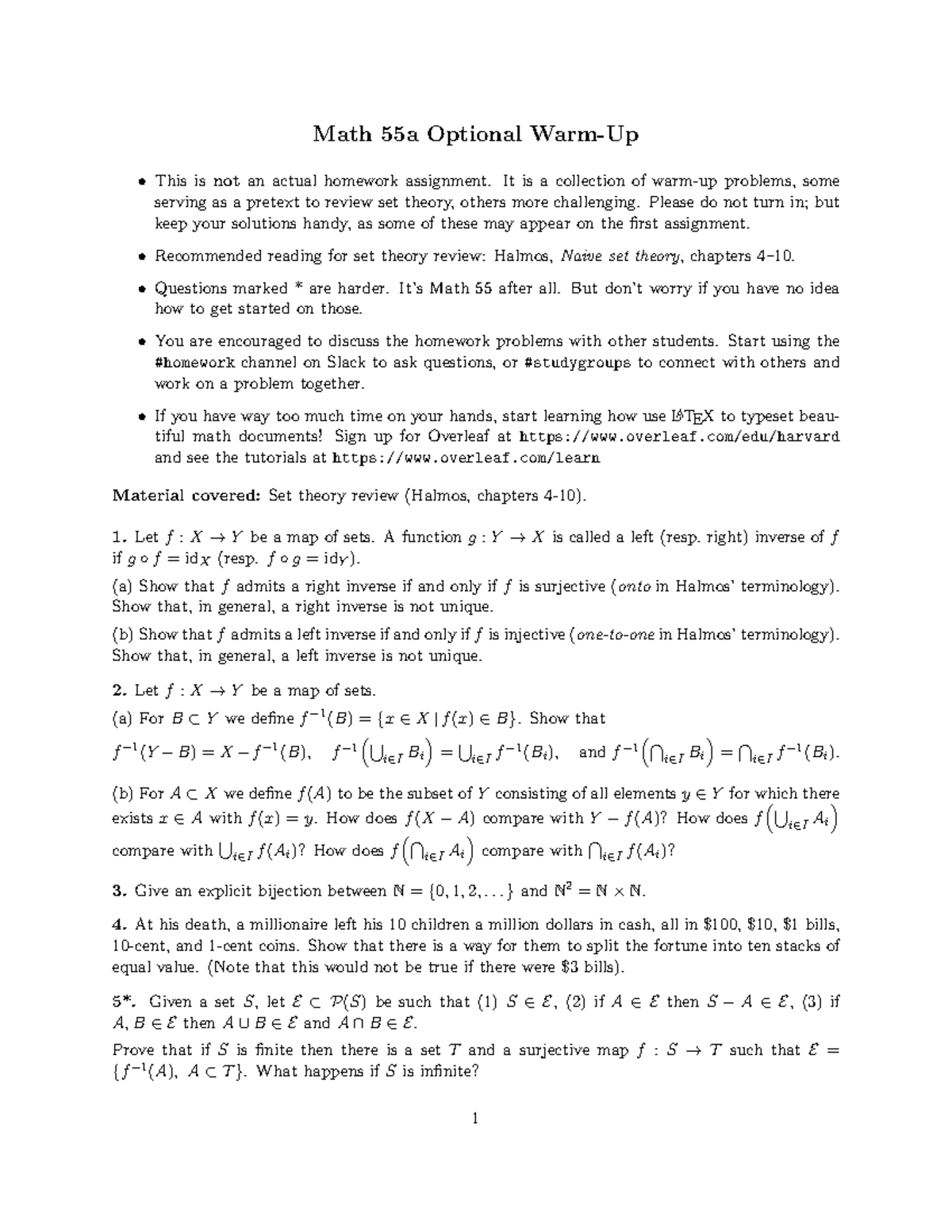 Hw0 - Hw0 questions from the prof specific reviewHw0 questions from the ...
