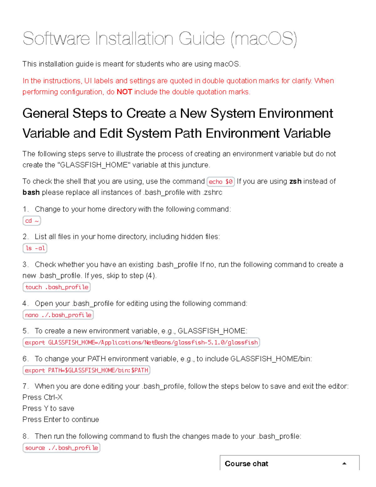 Software Installation Guide (mac OS) IS2103 Enterprise Systems Server ...