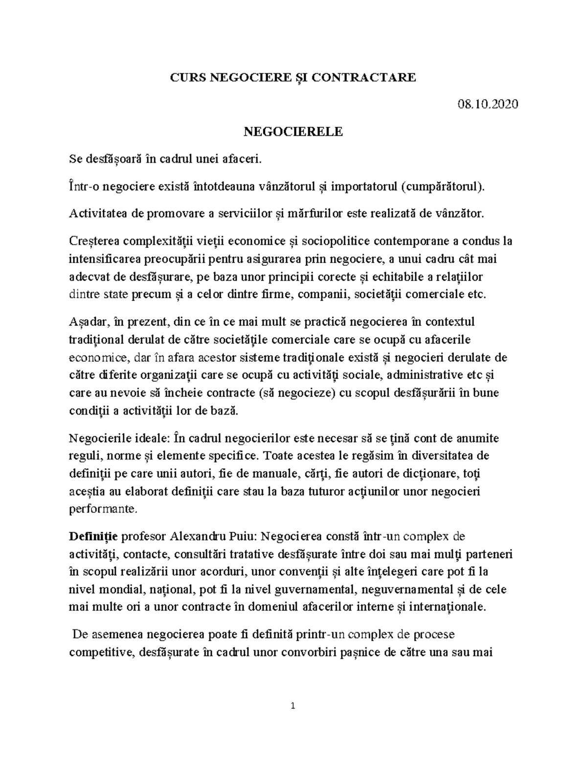 CURS Negociere ȘI Contractare - CURS NEGOCIERE ȘI CONTRACTARE 08 ...