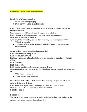 Eco 1 - Eco notes - Economics- the study of the choices we make among ...