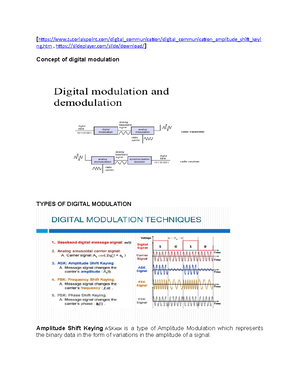 Digital Modulation Techniques Notes - Digital Modulation and Detection ...