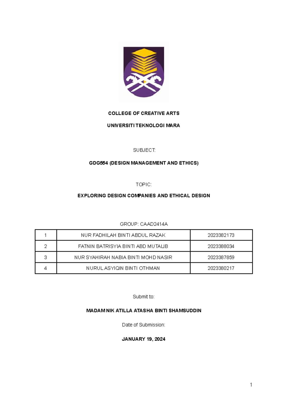 ASSIGNMENT 3 | EXPLORING DESIGN COMPANIES AND ETHICAL DESIGN REPORT ...