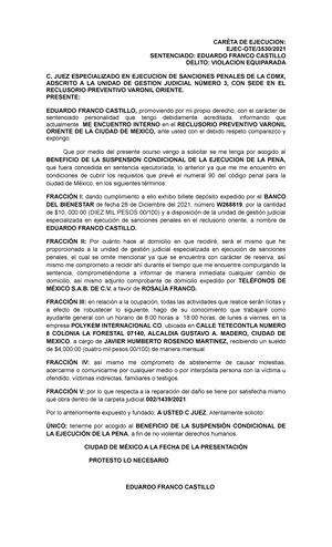 Acusación - MODELO DE ESCRITO DE ACUSACION. Escrito de Acusación. Etapa ...