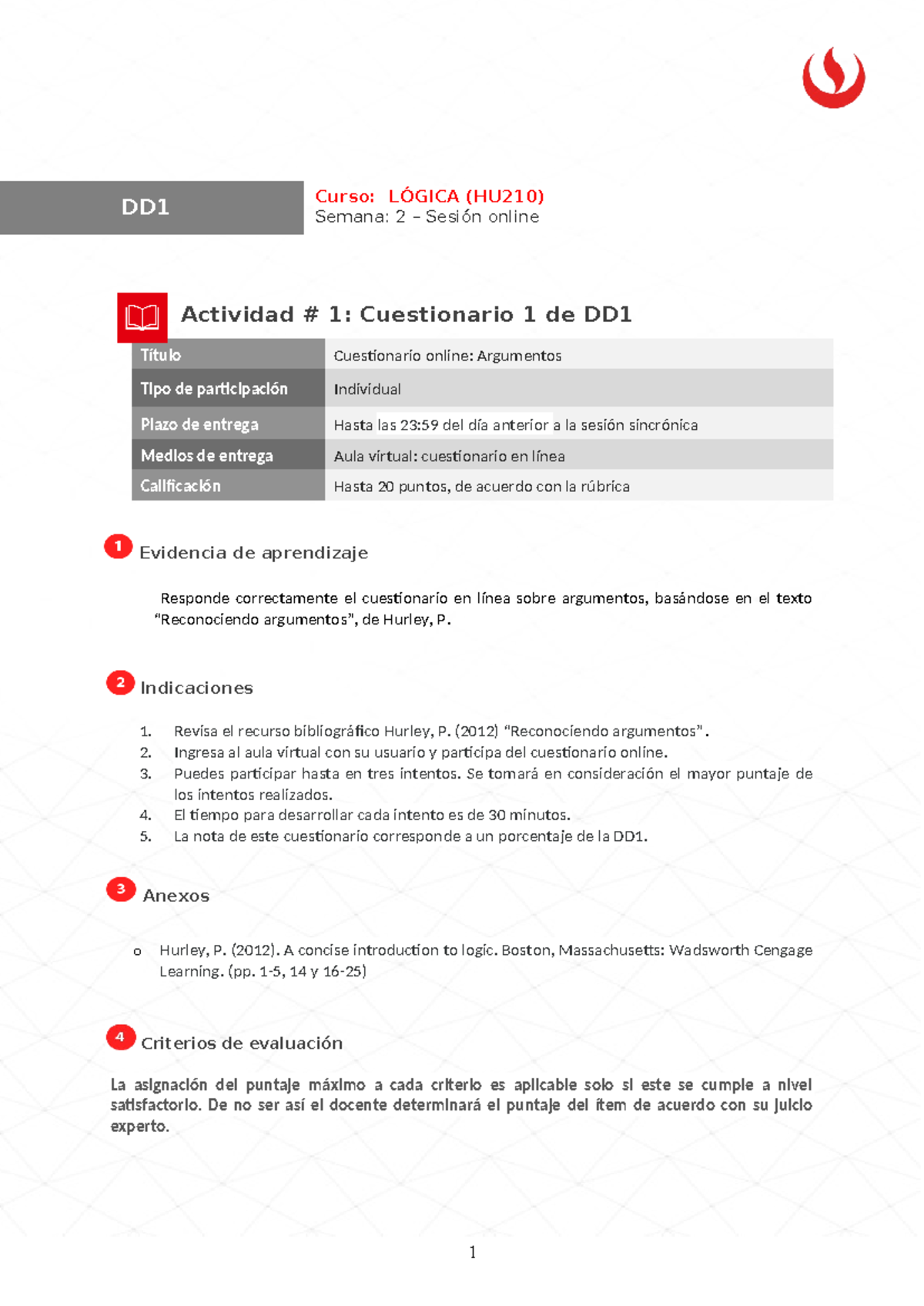 Ficha Actividad 1 Cuestionario 1 de DD1 - Título Cuestionario online: Argumentos Tipo de - Studocu