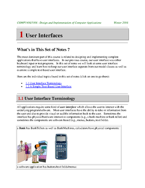COMP1406 Ch4 Class Hierarchies And Inheritance - Chapter 4 Class Hierarchies and Inheritance ...