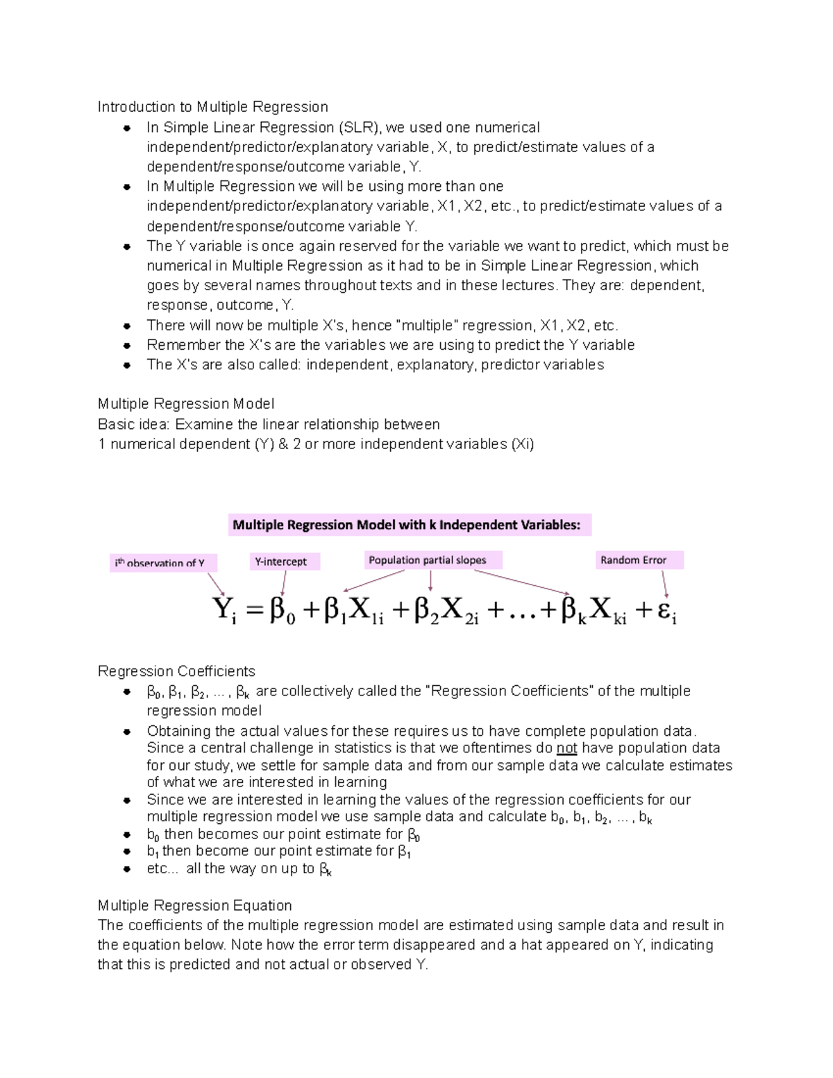 Module 4 - Introduction to Multiple Regression In Simple Linear ...