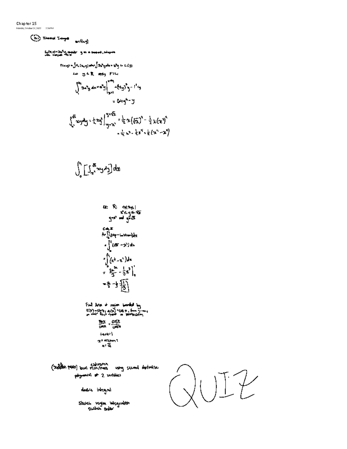 Chapter 15 lecture notes - MA243 - Chapter 15 Monday, October 31, 2022 ...