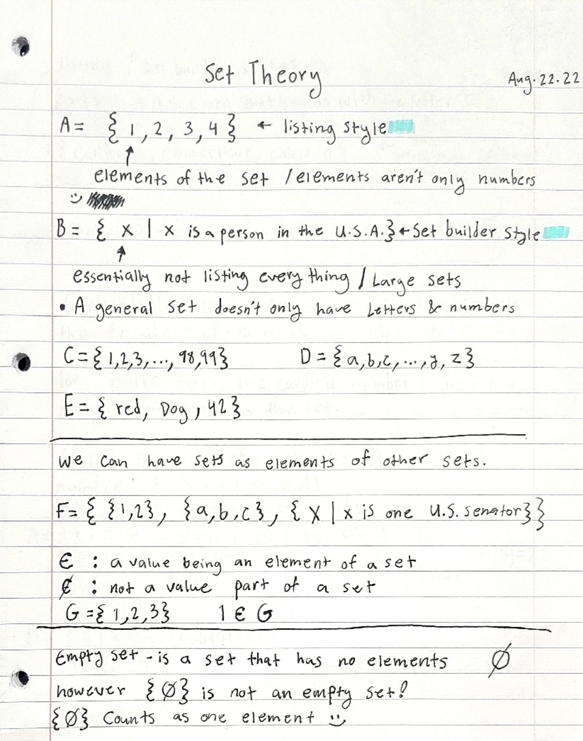 Unit 1 Set Theory Quantitative Skills And Reasoning MATH 1001