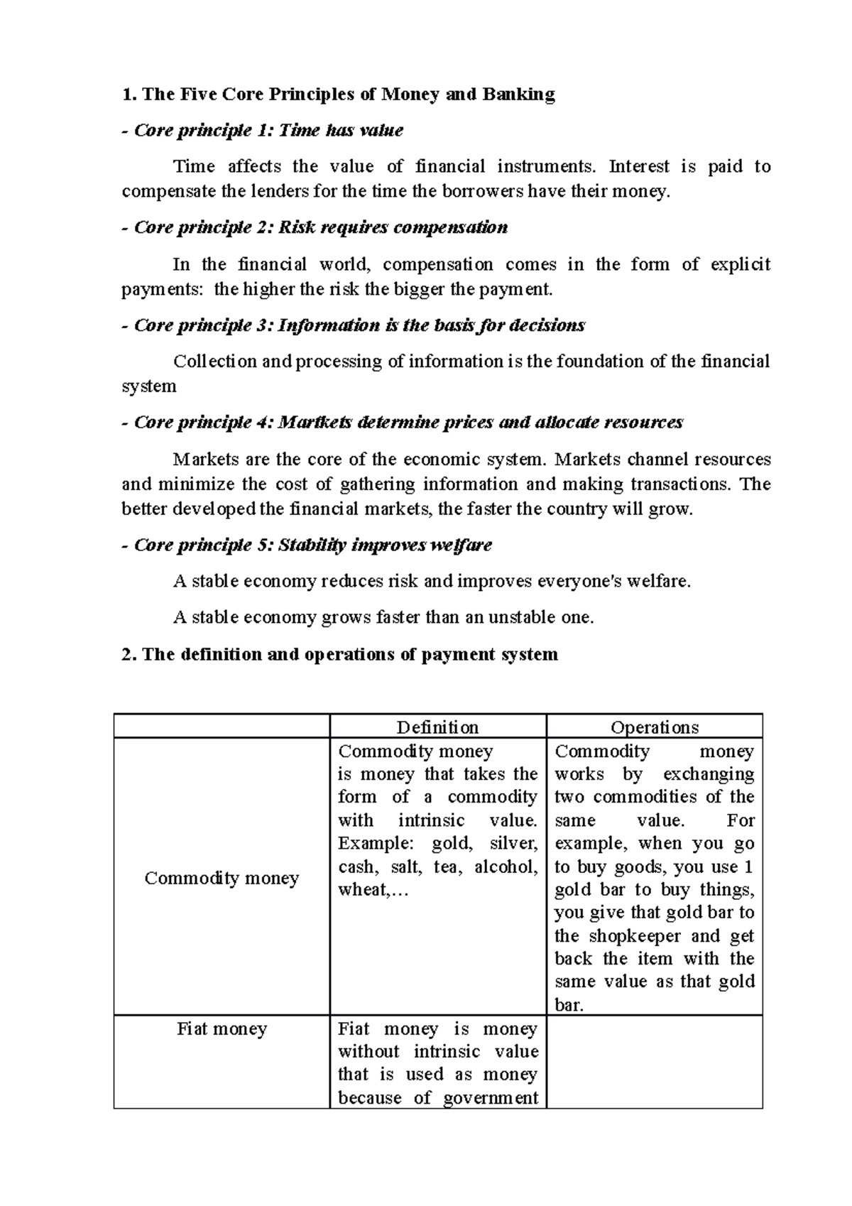 Ôn thi ngân hàng - Ôn thi ngân hàng - The Five Core Principles of Money ...