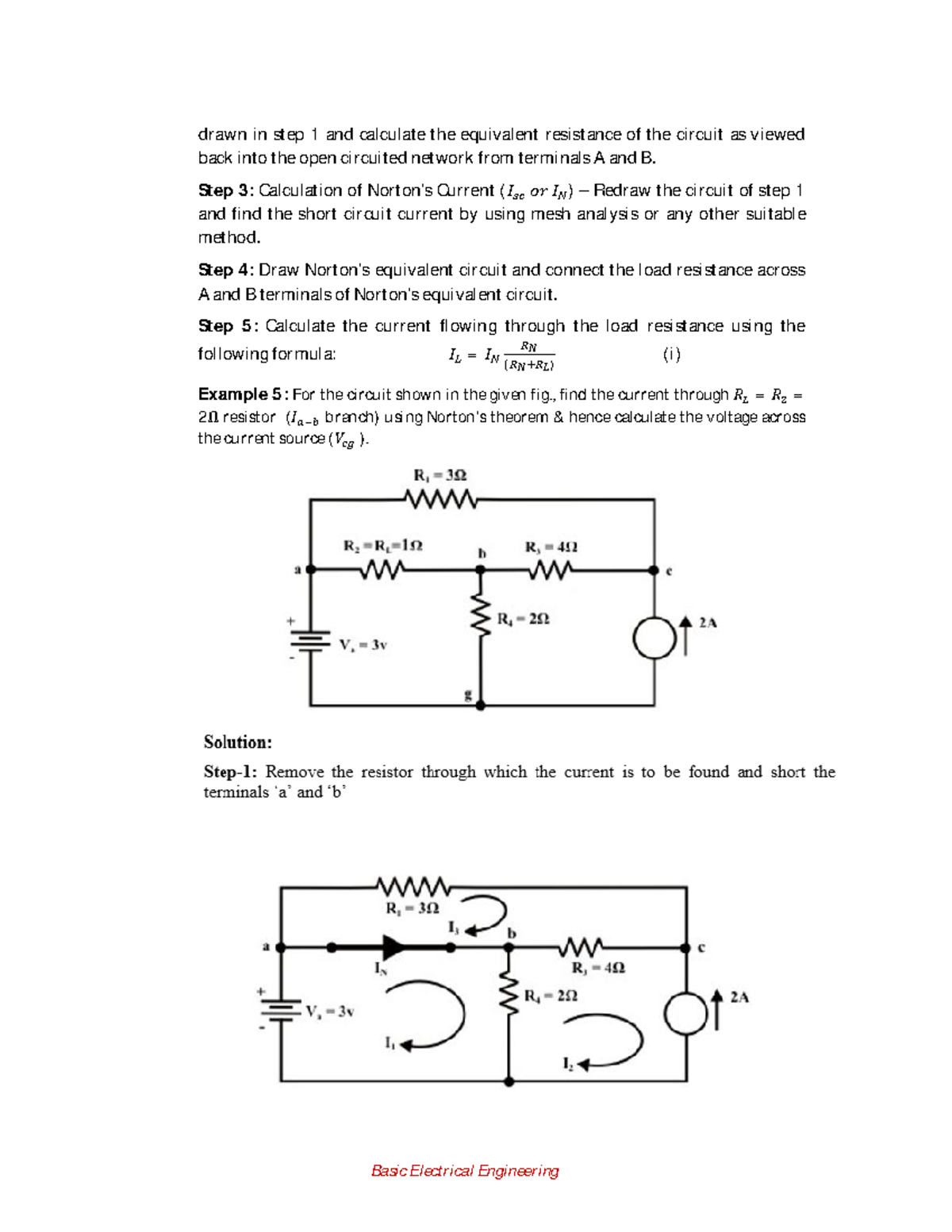 Basic Electrical Engineering All Unit Notes-5 - dr awn in step 1 and ...