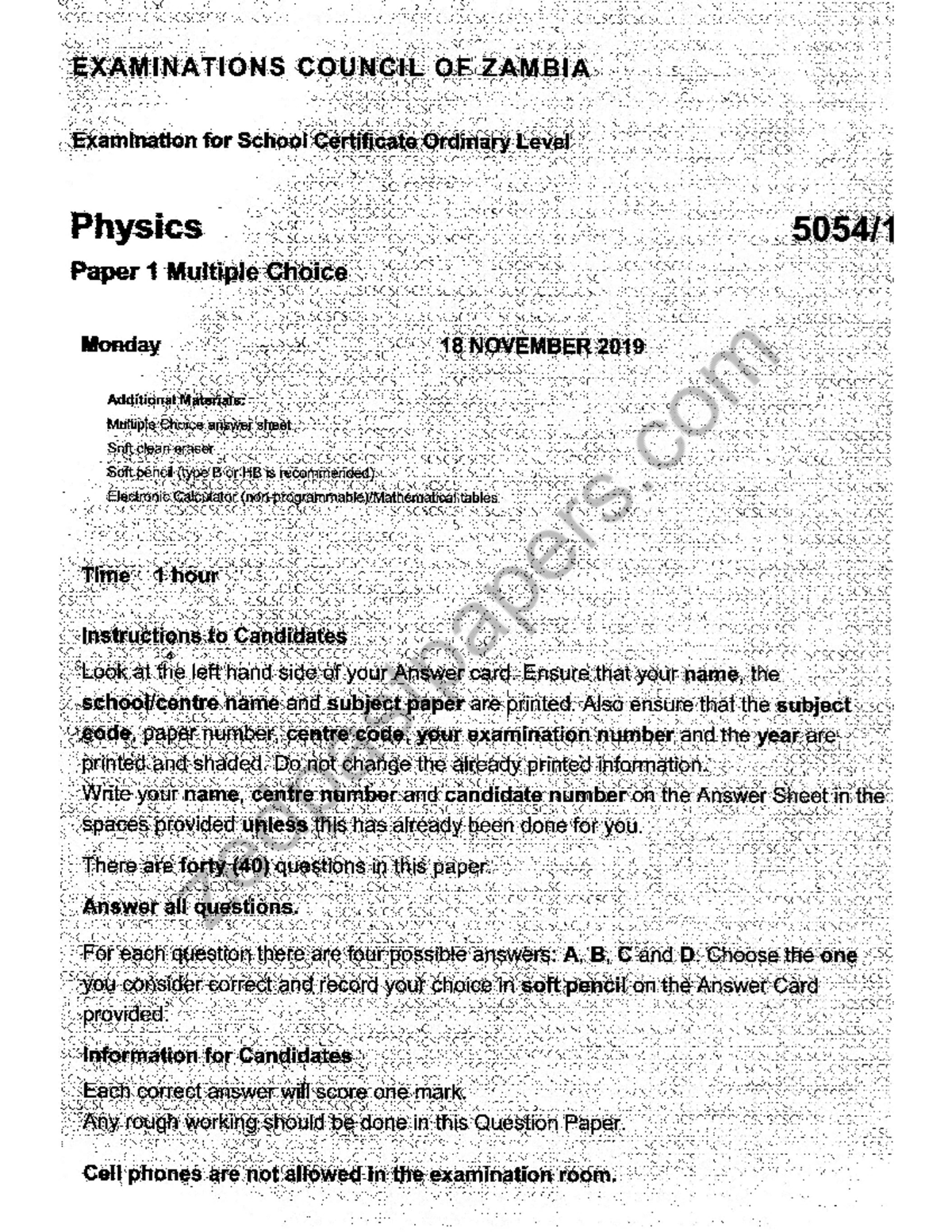G12 physics p1 2019 internal - Studocu