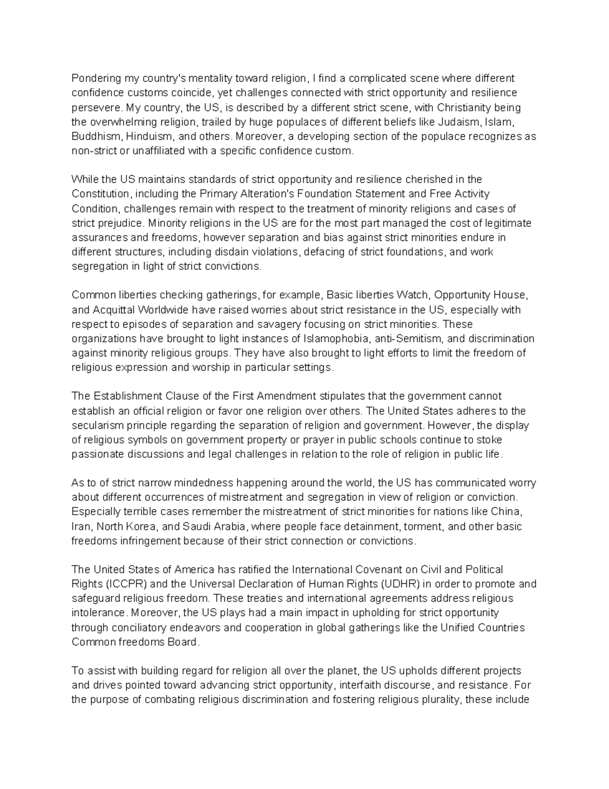 LJ unit 3 POLS 1503 - Pondering my country's mentality toward religion ...