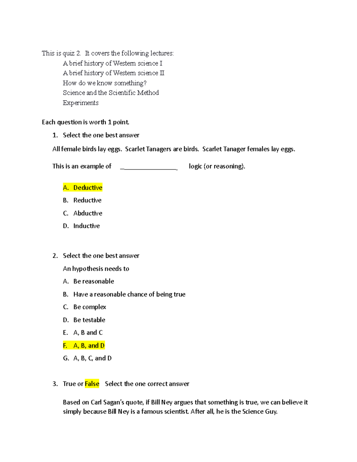 Quiz 2 - Dr. Scott R. Winterstein- Quiz 2 - This is quiz 2. It covers ...