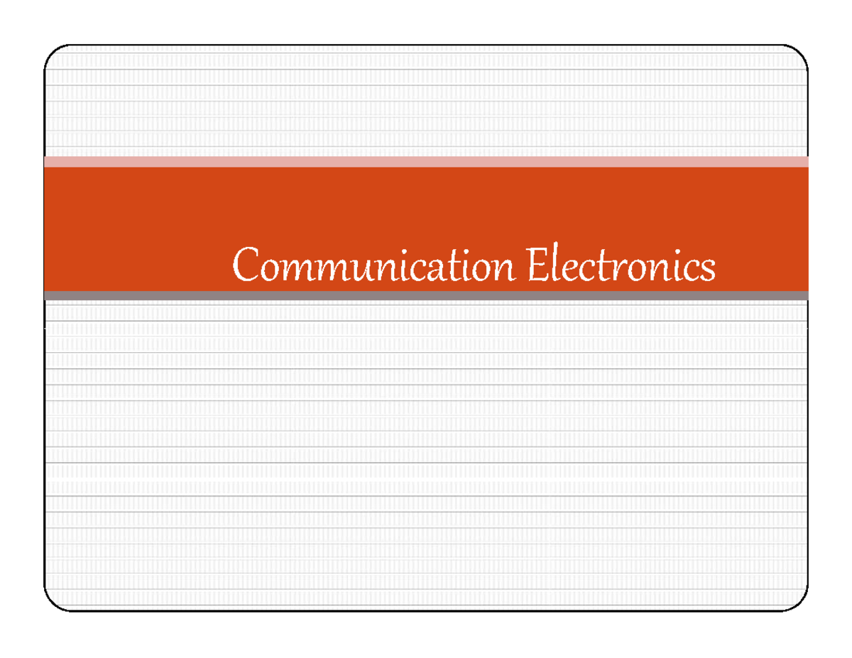 Modulation And Need For Modulation Communication Electronics Modulation ⚫ Modulation Means To