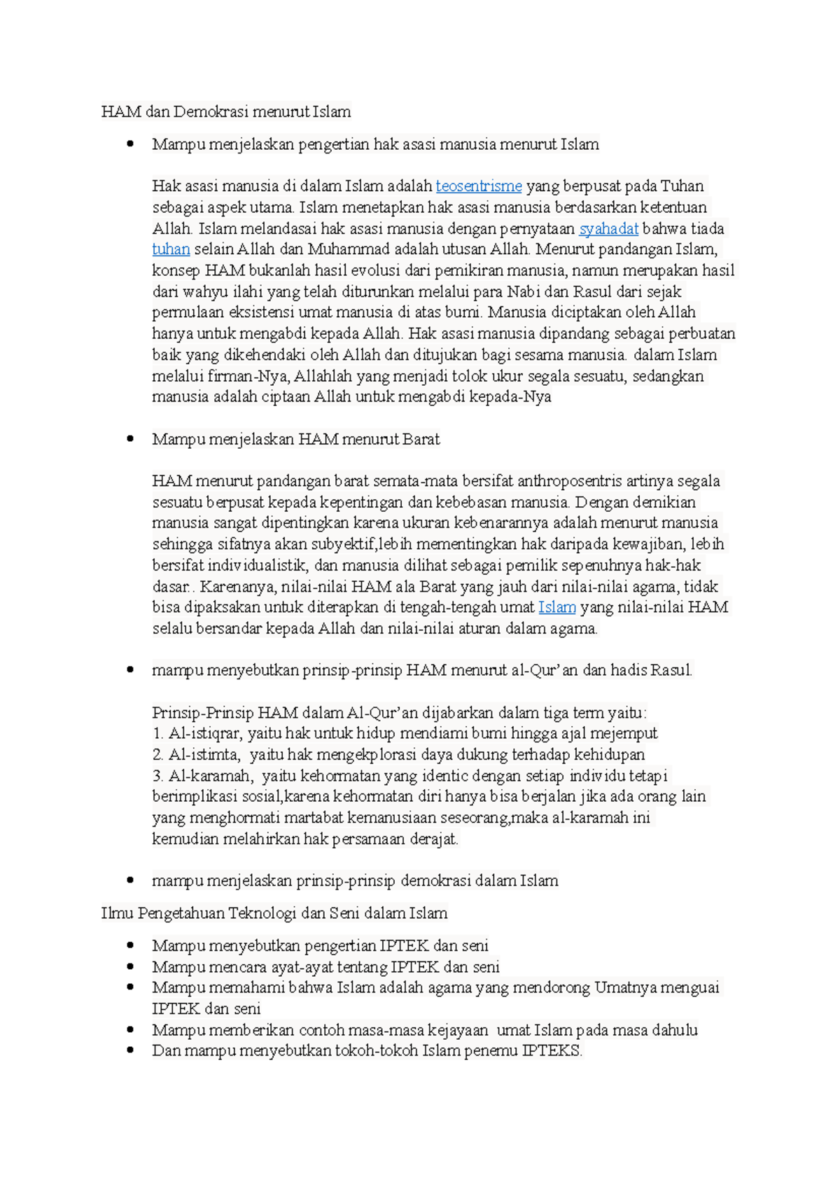 HAM dan Demokrasi menurut Islam - Islam menetapkan hak asasi manusia ...