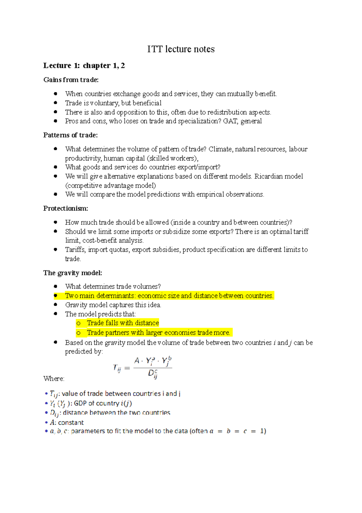 ITT lecture notes - ITT lecture notes Lecture 1: chapter 1, 2 Gains ...