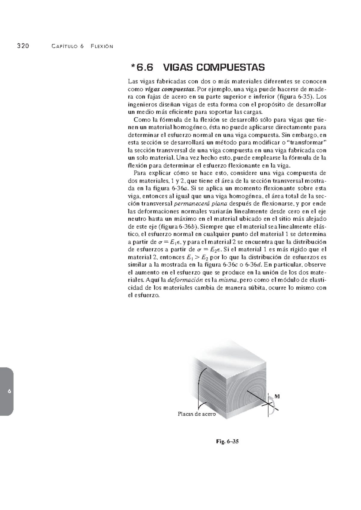 Vigas Compuestas - Hibbeler - 9Ed - 6 Placas de acero M Fig. 6– * 6 .6 ...