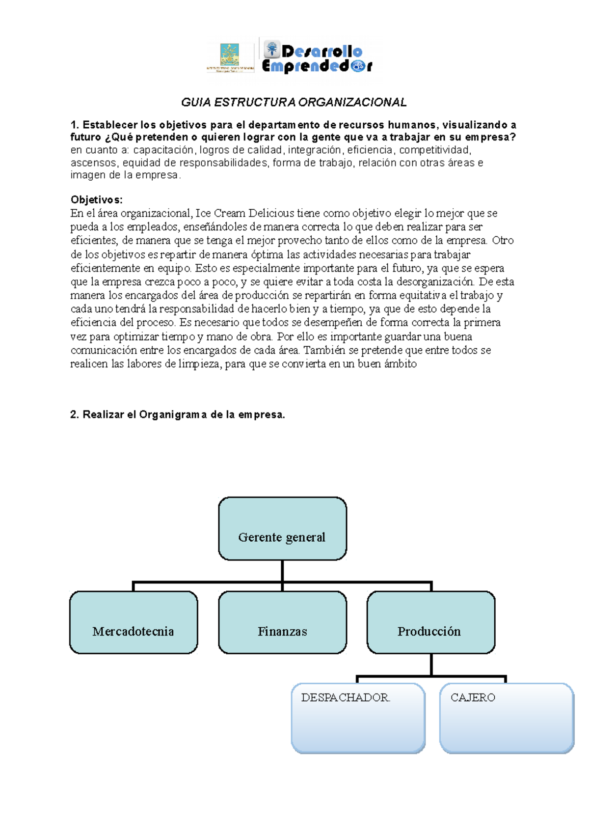 AE14 Guia de Estructura Organizacional - GUIA ESTRUCTURA ORGANIZACIONAL ...