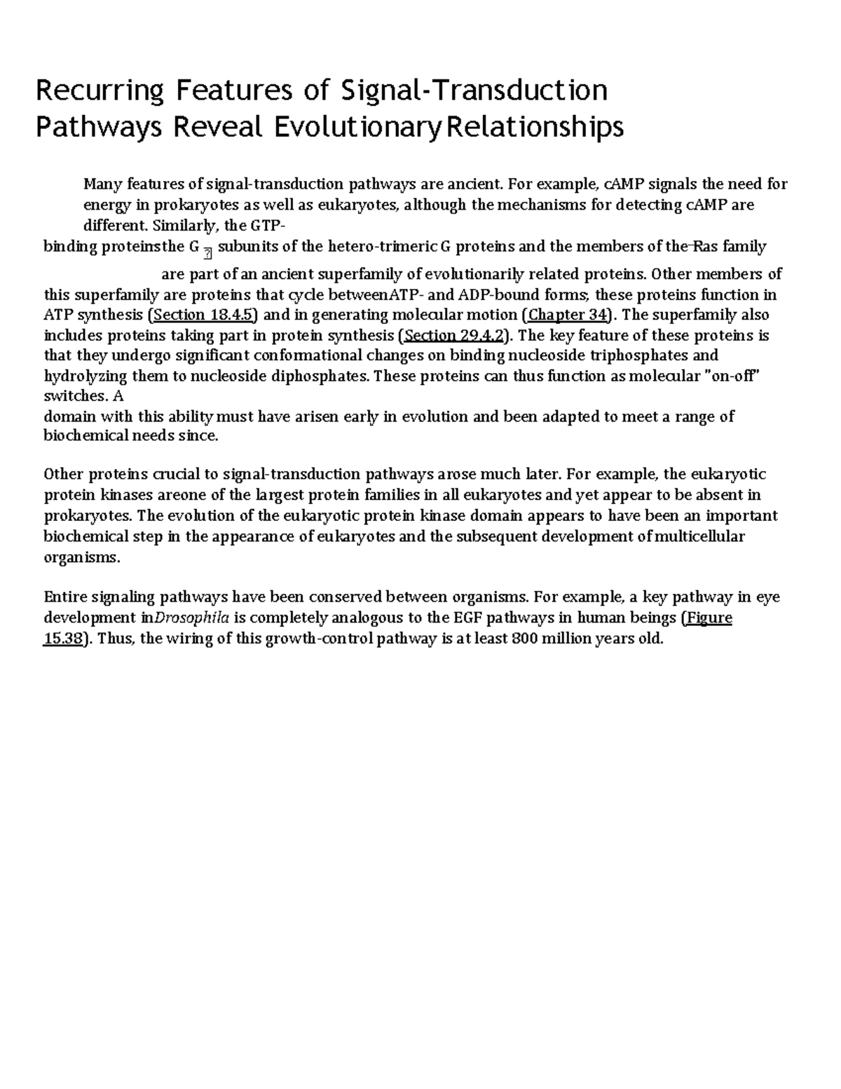 Recurring Features of Signal - Recurring Features of Signal ...