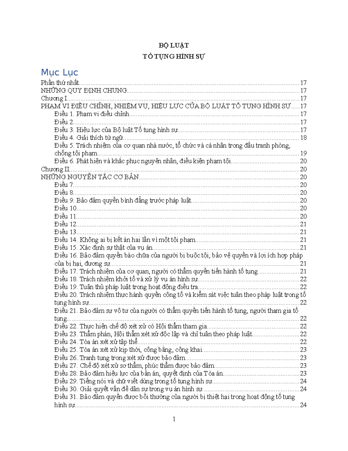 05 VBHN-VPQH 525657 Bộ Luật Tố tụng hình sự - BỘ LUẬT TỐ TỤNG HÌNH SỰ ...