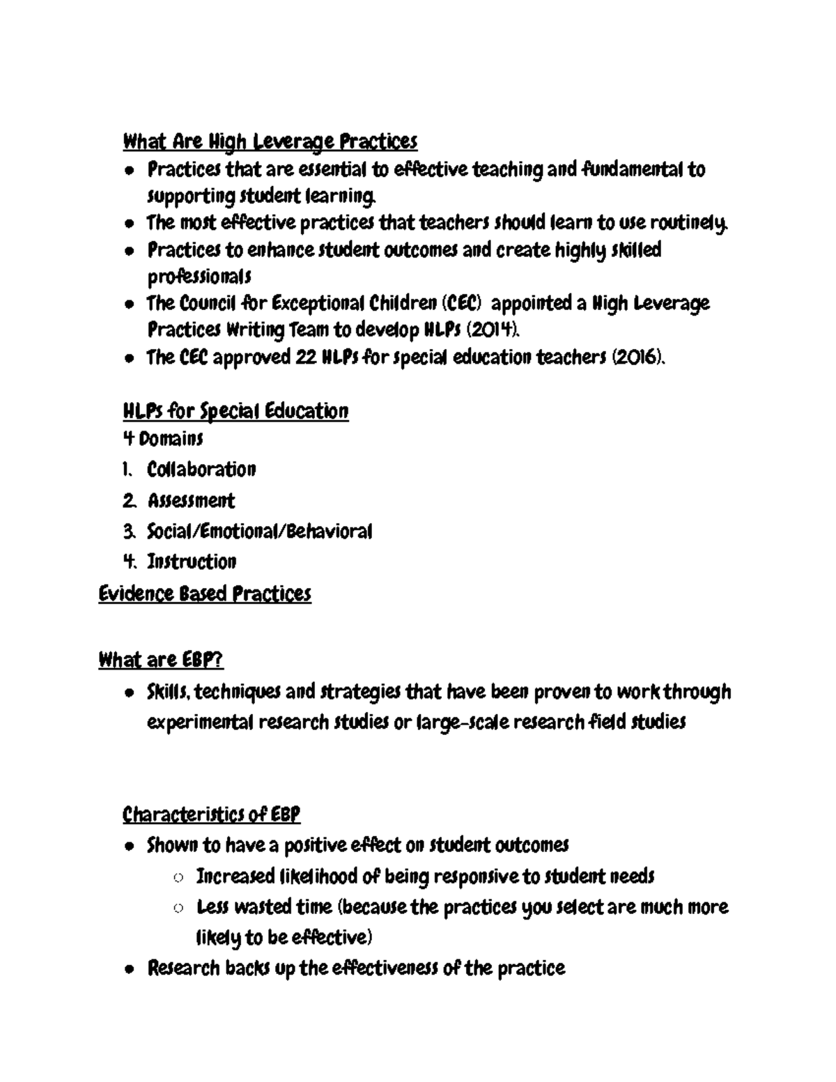 High leverage practices - What Are High Leverage Practices Practices ...