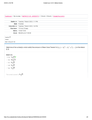 Calculus Unit-1 Challenge 1 2 - Which of the following is a function? a ...