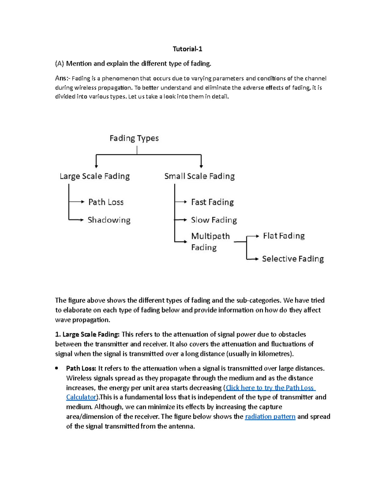 Tutorial 1 - Tutorial- (A) Mention and explain the different type of ...