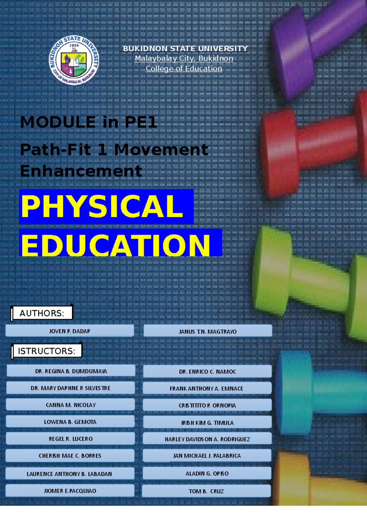 PE1 M1-L3 - MODULE in PE1 Path-Fit 1 Movement Enhancement - BUKIDNON ...