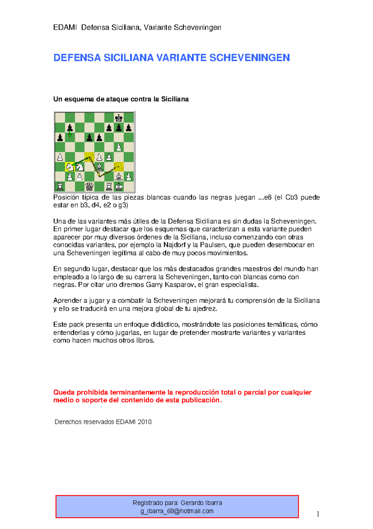 Edami defensa siciliana variante scheveningen - DEFENSA SICILIANA ...